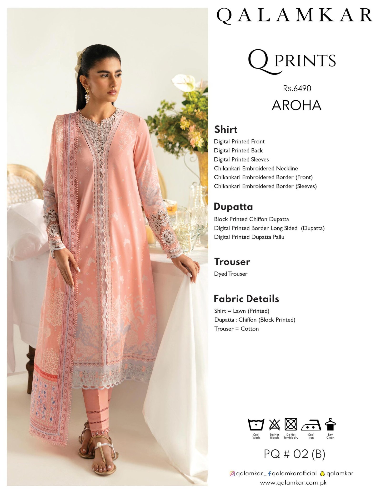 Qalamkar Qprints 25 | Aroha - BegumSaab | Pakistani Designer Suits ...