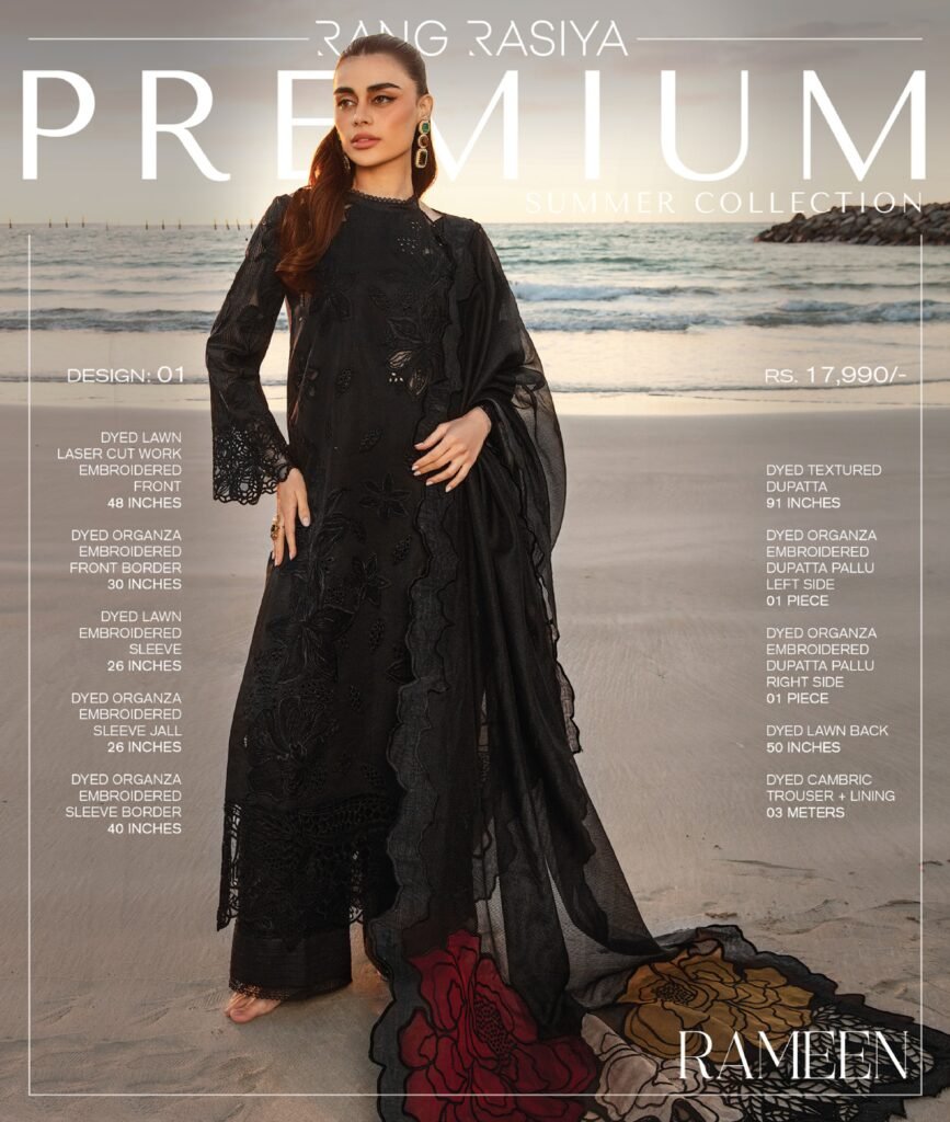 Rang Rasiya Premium Summer '25 | D-01 - BegumSaab | Pakistani Designer Suits Online in India
