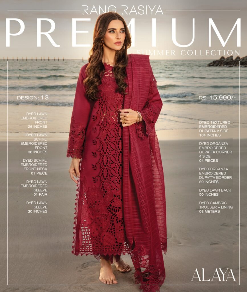 Rang Rasiya Premium Summer '25 | D-13 - BegumSaab | Pakistani Designer ...