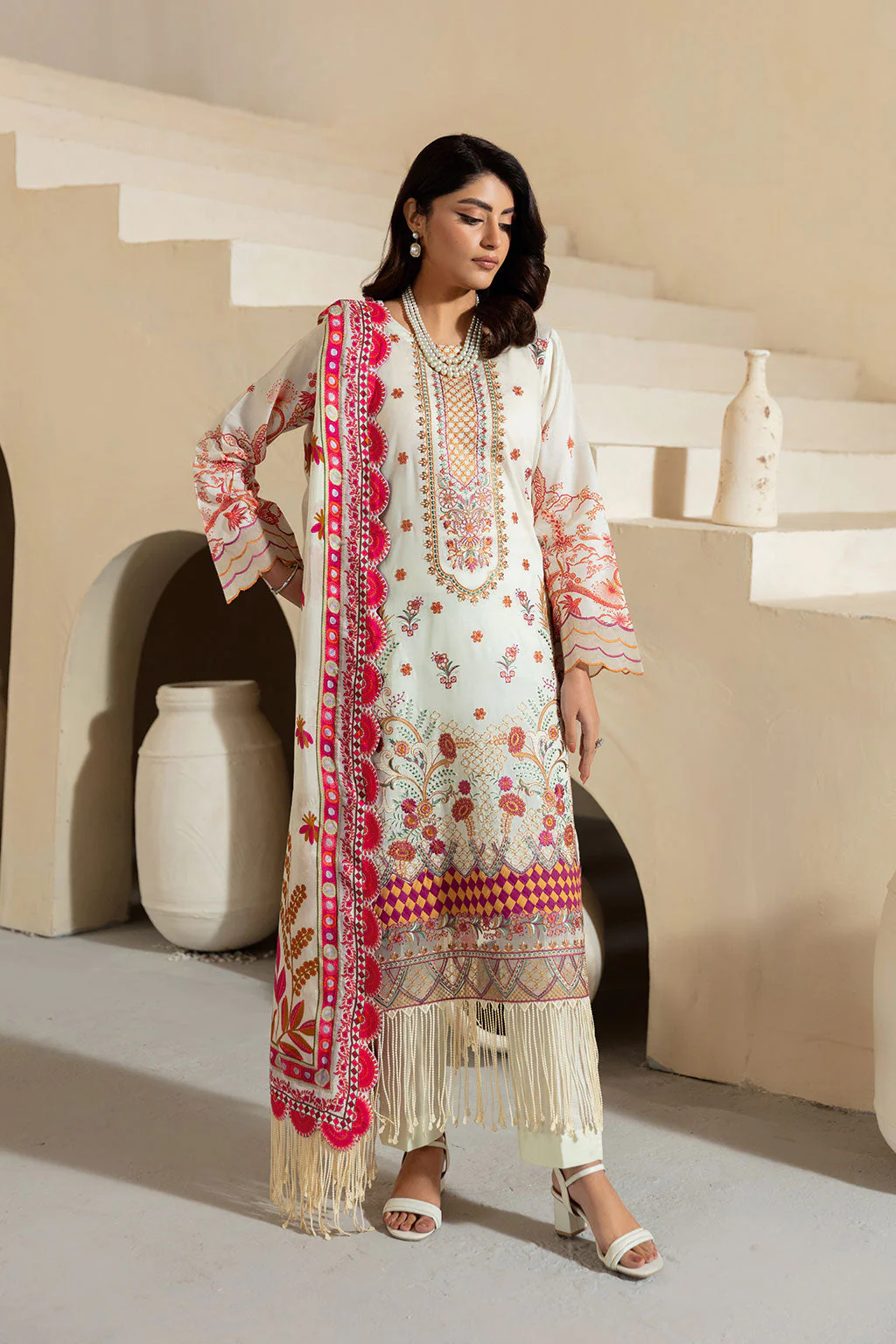 Ramsha Mashaal Luxury Lawn Vol 13 2025 | L-1308 - BegumSaab | Pakistani ...