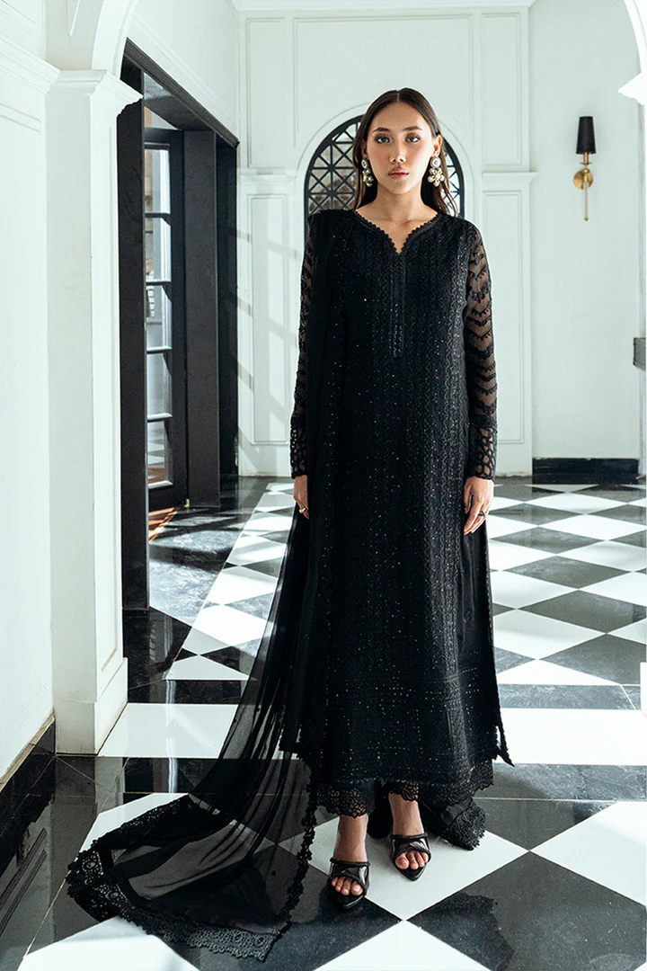 Azure Esembles Festive Vol 2 25 | Raven Drape - BegumSaab | Pakistani Designer Suits Online in India