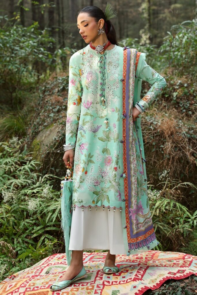 Zaha Lawn 2025 | (ZL25-02 B) - BegumSaab | Pakistani Designer Suits ...